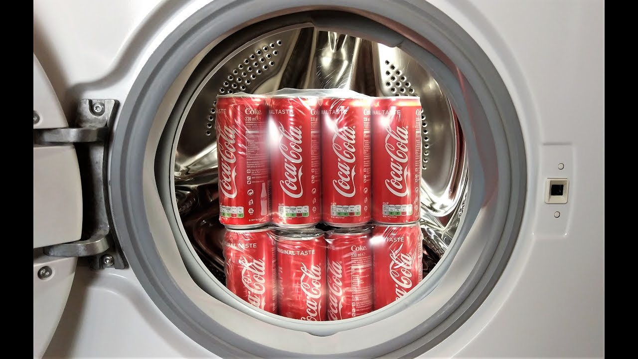 Experiment - Coca Cola - in my New Washing Machine - 1400 rpm Spin ...