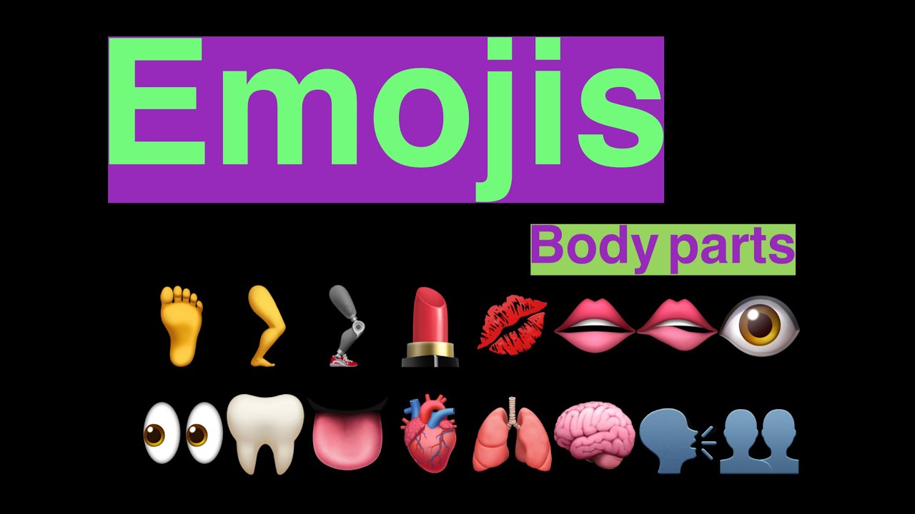 Emojis, Body parts, English for Beginners - YouTube