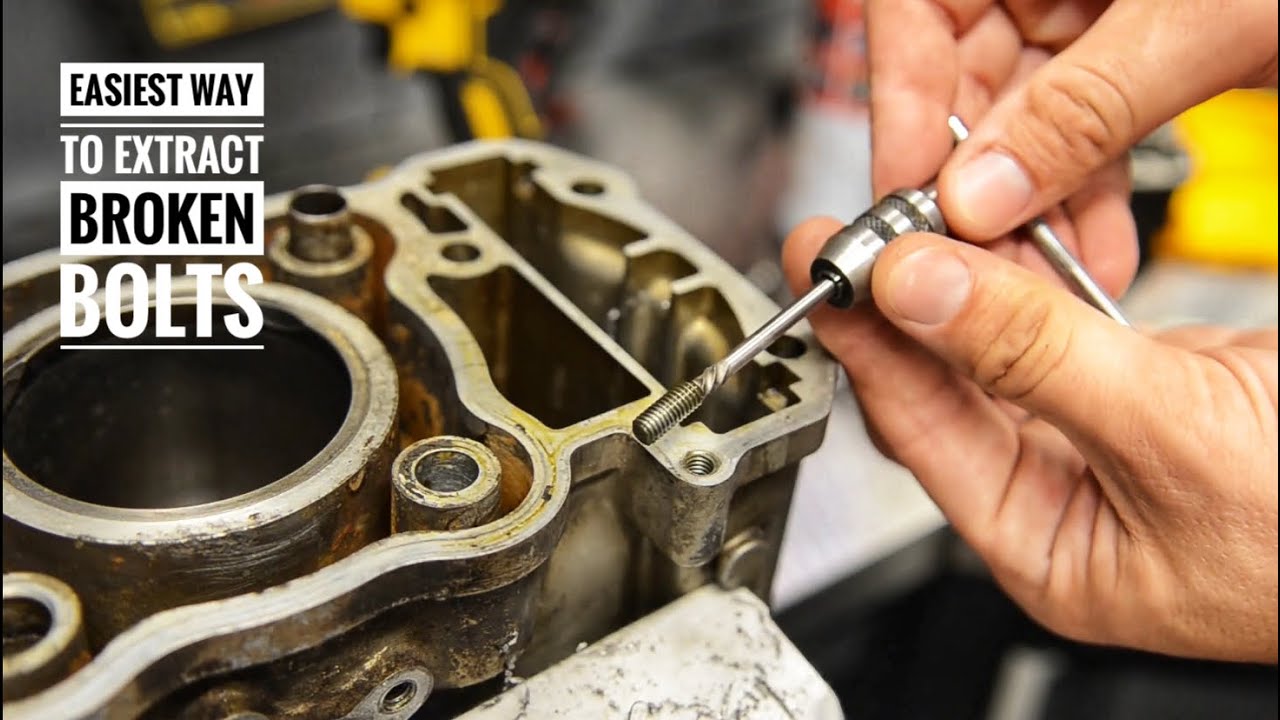 How to easily extract a broken engine bolt or stud - YouTube
