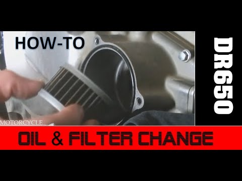 How to change oil & filter on a SUZUKI DR650 - YouTube