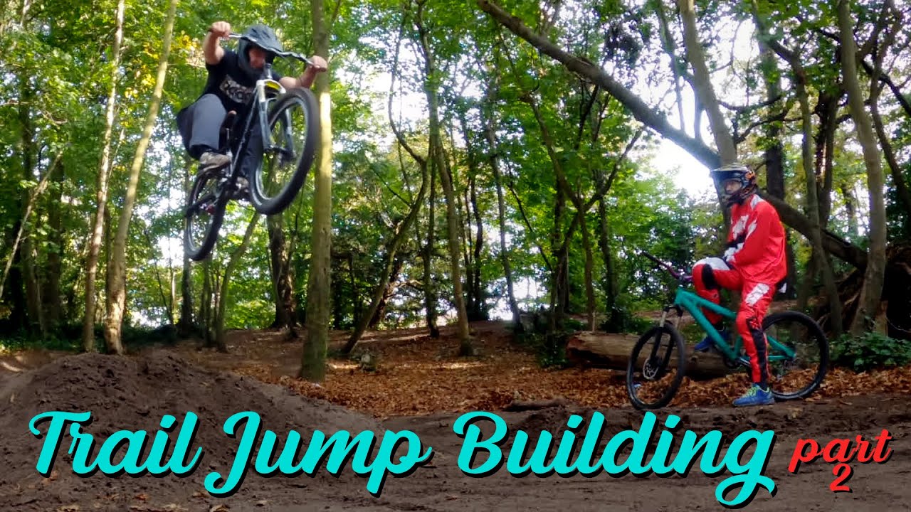 Trail Jump Building in local woods Part 2 - YouTube