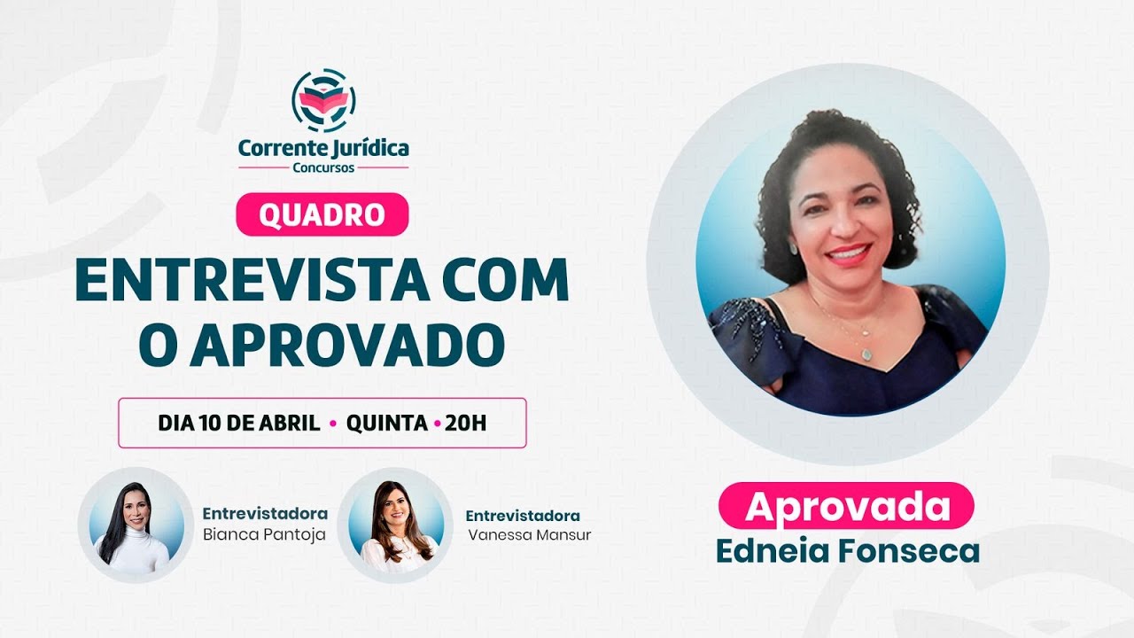 LIVE com a Aprovada Edneia Fonseca - YouTube