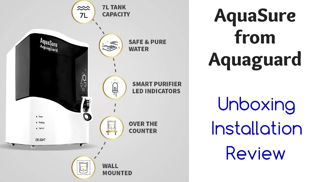 Unboxing AquaSure Aquaguard Desire | Installation Demo and Review - YouTube