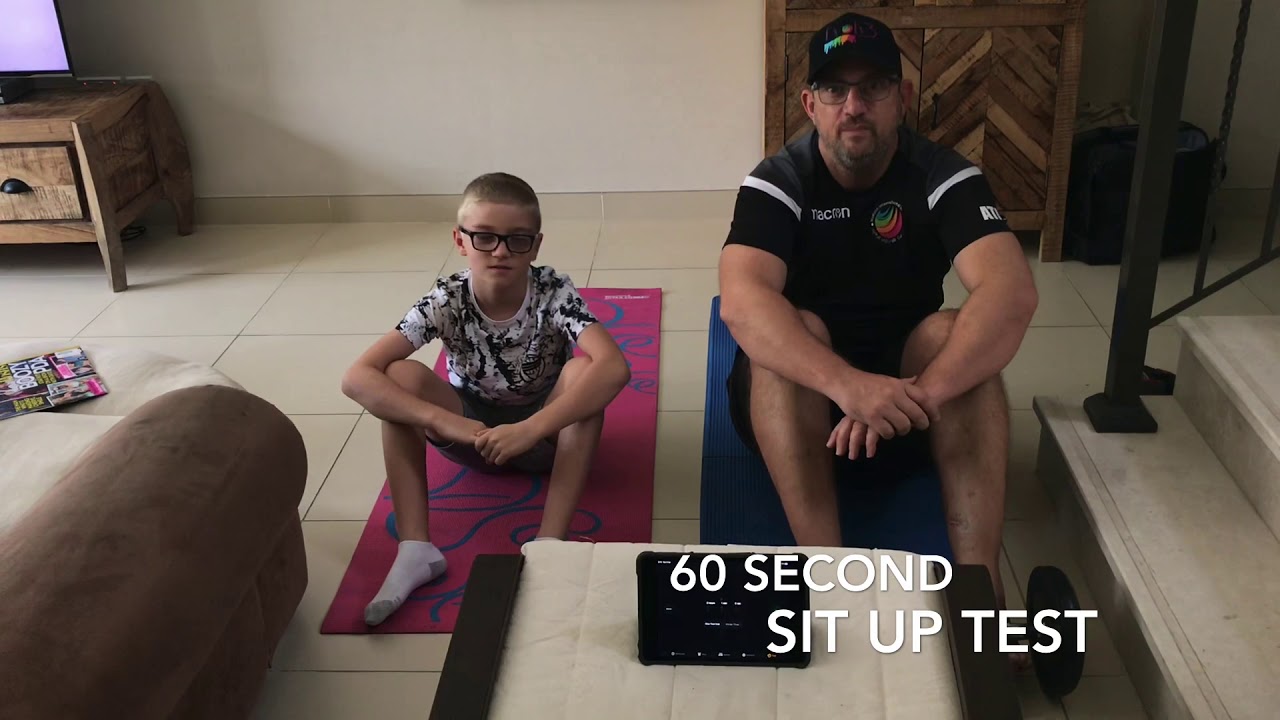 Fitness Test - One Minute Sit Up Test - YouTube