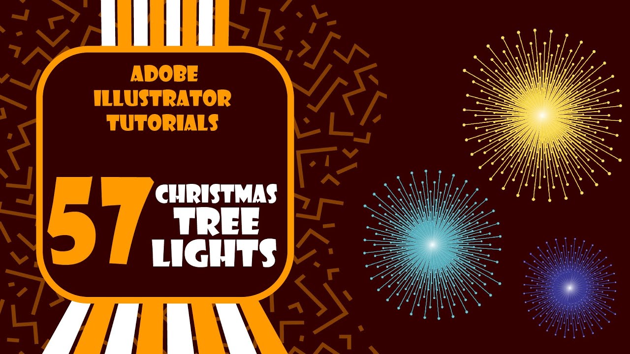 Adobe illustrator tutorials | 57 - Christmas tree lights - YouTube