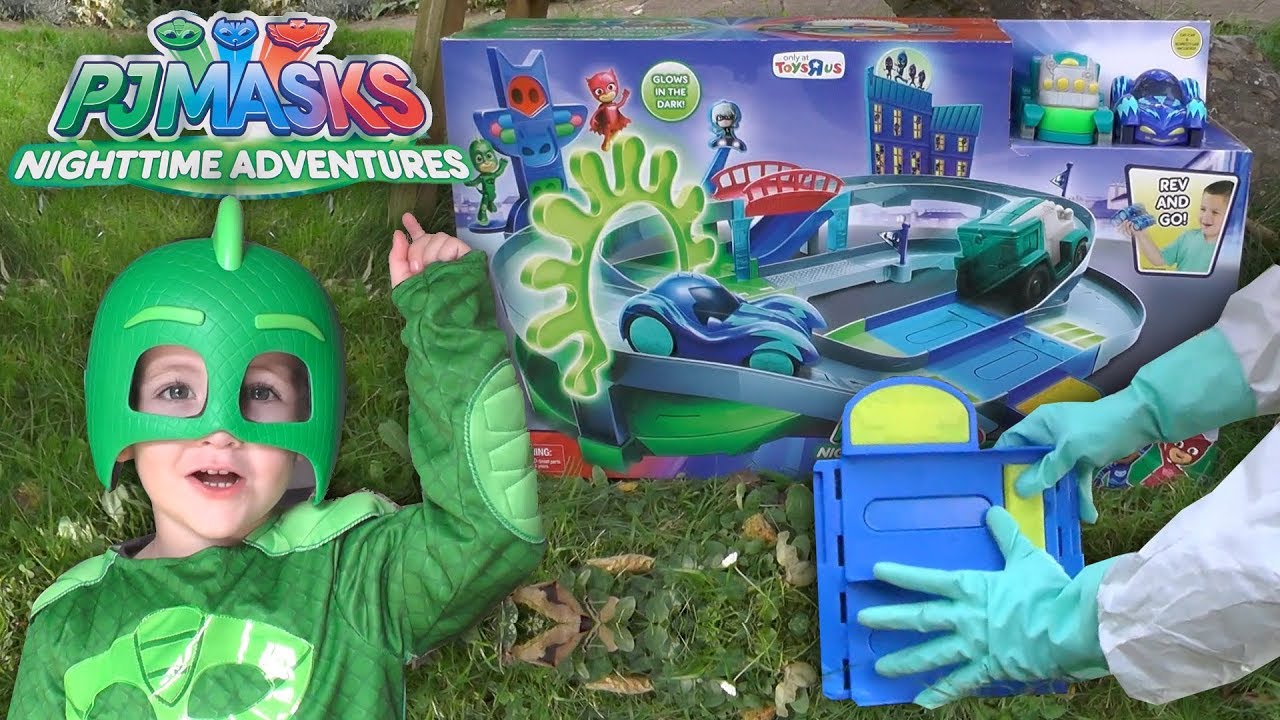 PJ Masks NEW! Rev-N-Rumblers Playset - Sad Gekko, Bad Romeo (Disney ...