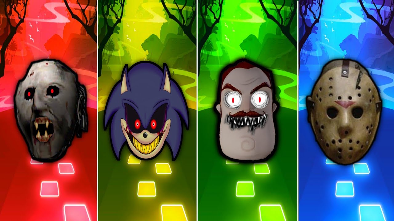 Granny 3 - Sonic Exe - Hello Neighbor Exe - Jason Voorhees | Tiles Hop ...