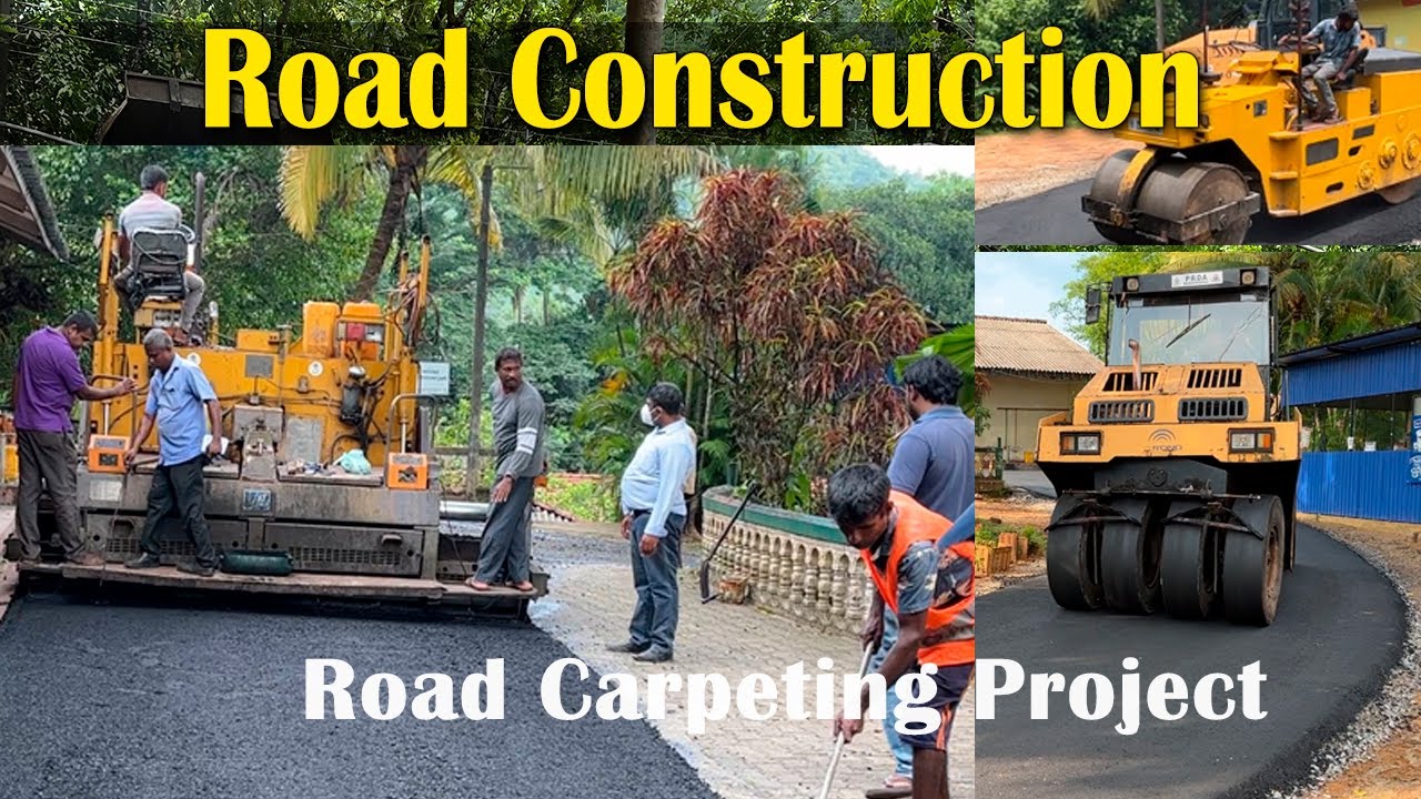 Road Construction l Amazing Fastest Road Construction l Road Carpeting ...