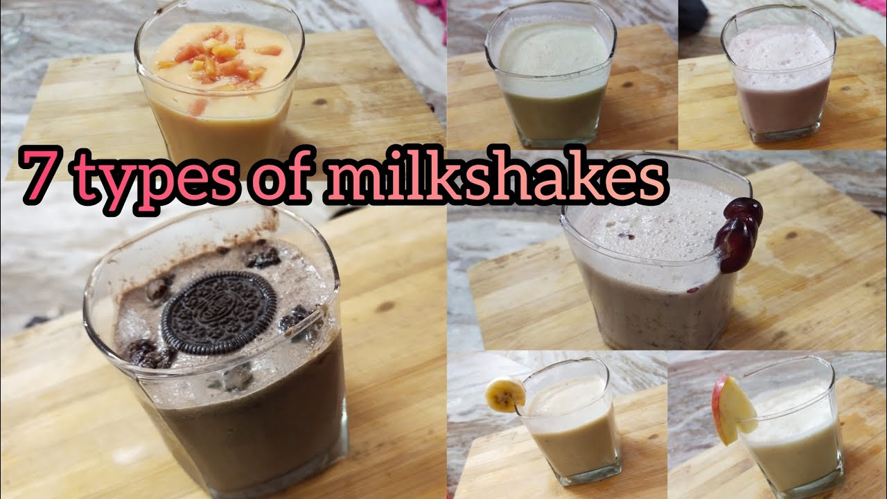 7 types of milkshakes | very tasty😋 - YouTube