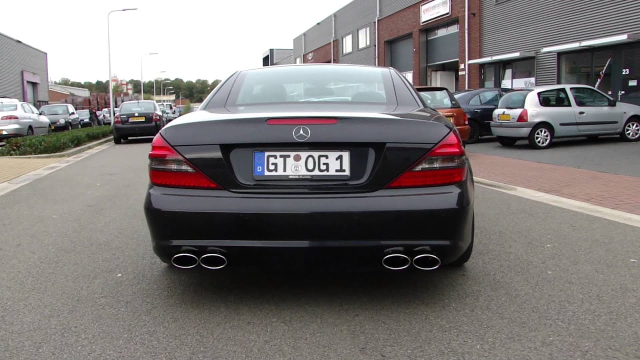 Mercedes Benz SL 350 AMG Sound duplex exhaust sound sportuitlaat ...