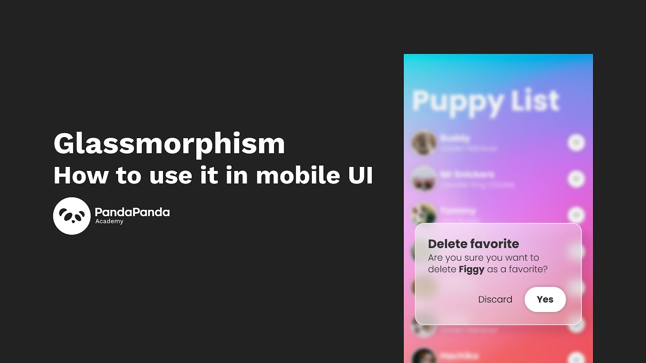 Figma Tutorial: Glassmorphism - How to use it in mobile UI - YouTube