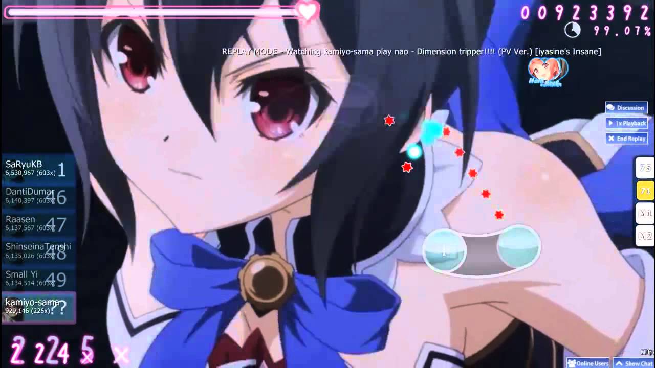 Osu! ~ nao - Dimension tripper!!!! (PV Ver.) [iyasine's Insane] Hidden/Hardrock - YouTube