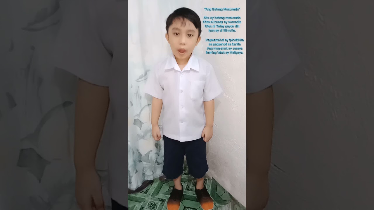 Tula : " Ang Batang Masunurin" - YouTube