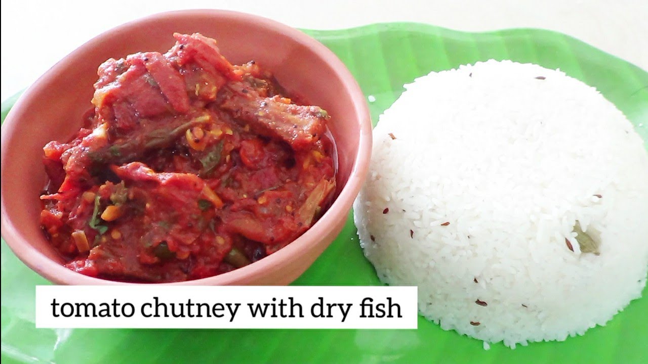 tomato chutney with dry fish recipe. - YouTube