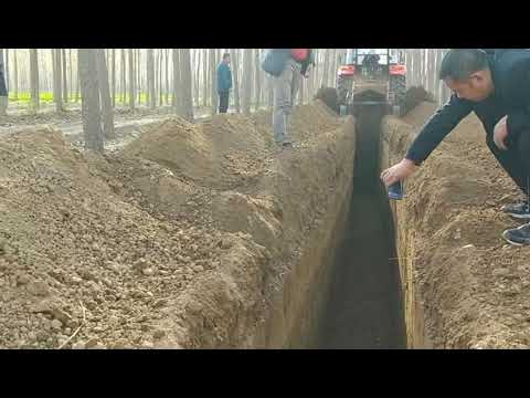 Double chains trencher for heavy tractor working width 40-100cm ...