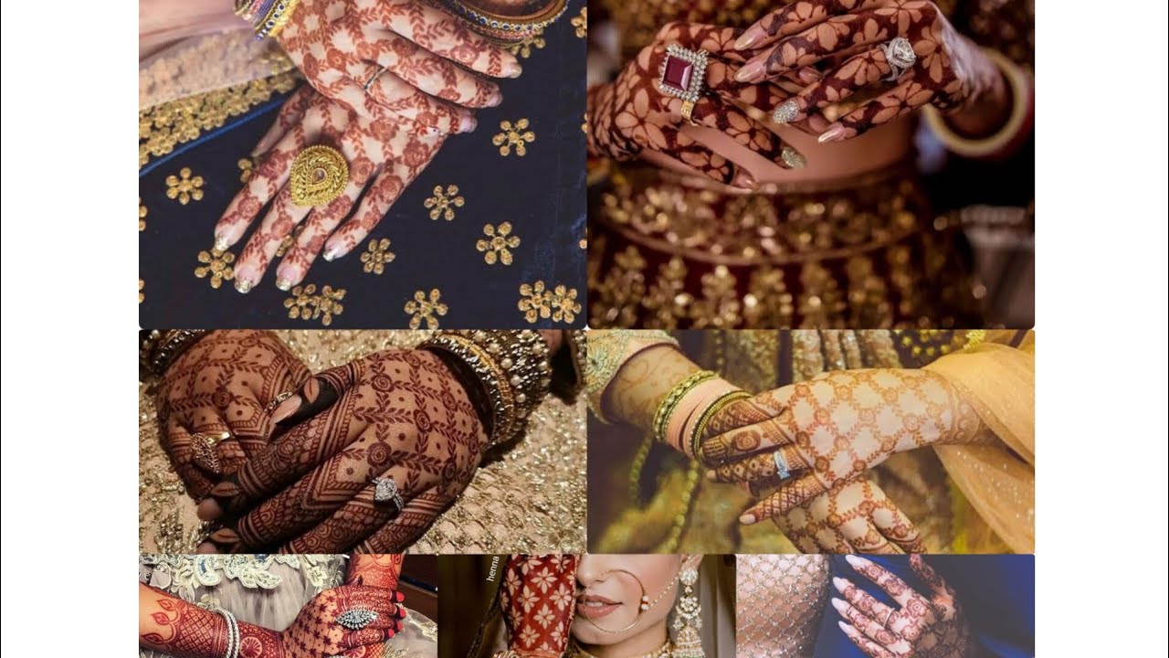 beautiful bridal hina designs#new back hand mehndi designs#unique and ...