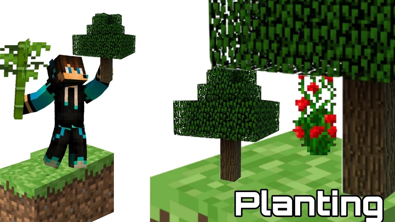 Can I Grow Trees || Day 1 Planting Plants || Minecraft - YouTube