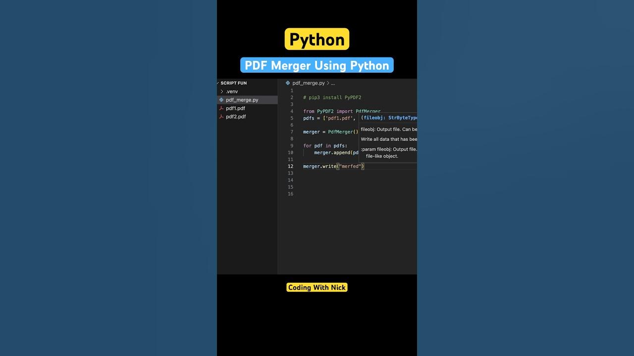 Pdf merge using python #python #coding #programming #htmlcss #coders #pycode #shortsvideo #css3 ...