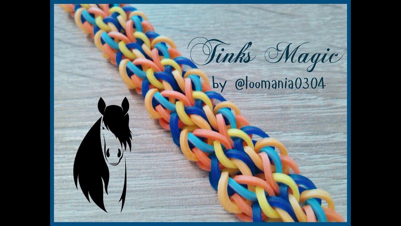 Rainbow Loom bracelet TINK'S MAGIC hook only design - YouTube