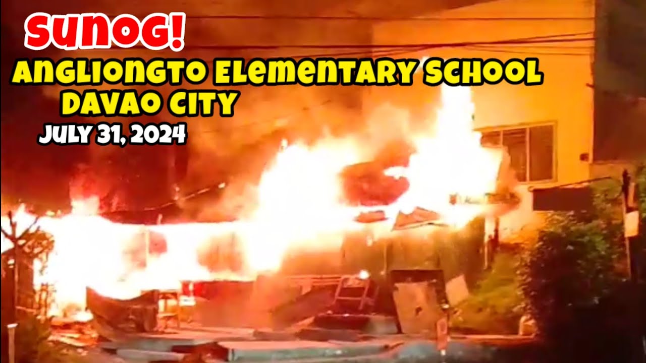 Dakong Sunog, miulbo kilid sa Angliongto Elementary School sa Davao ...