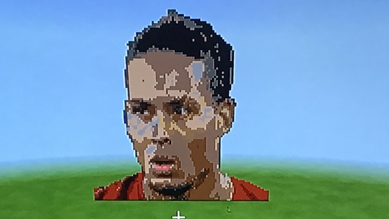 Minecraft How to build - Virgil Van Dijk Pixel Art [4] The Finale - YouTube