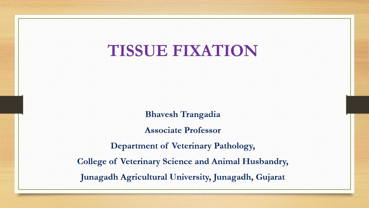 Tissue Fixation for Histopathology - YouTube
