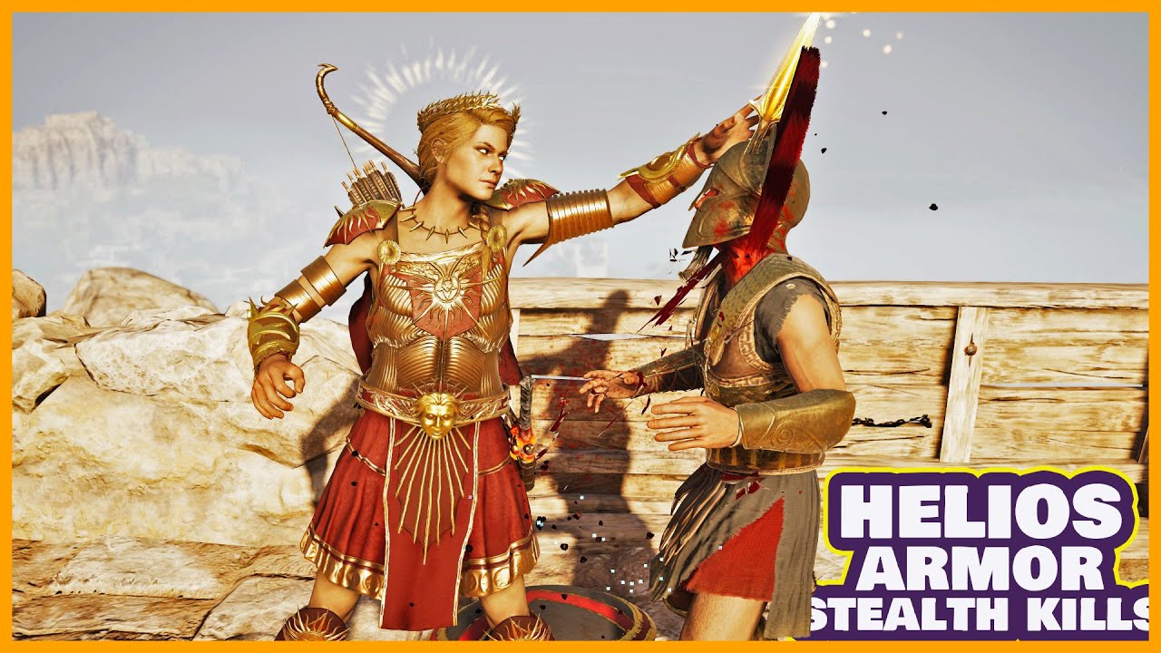 Assassin's Creed Odyssey Helios Outfit Stealth Kills [ NO HUD ] - YouTube