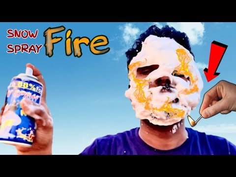 Snow Spray On Fire 🔥🔥 | Don't try - YouTube