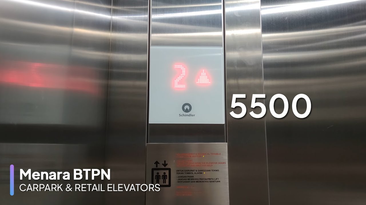 Schindler 5500 Elevators - Menara SMBC, Jakarta (Retail) - YouTube