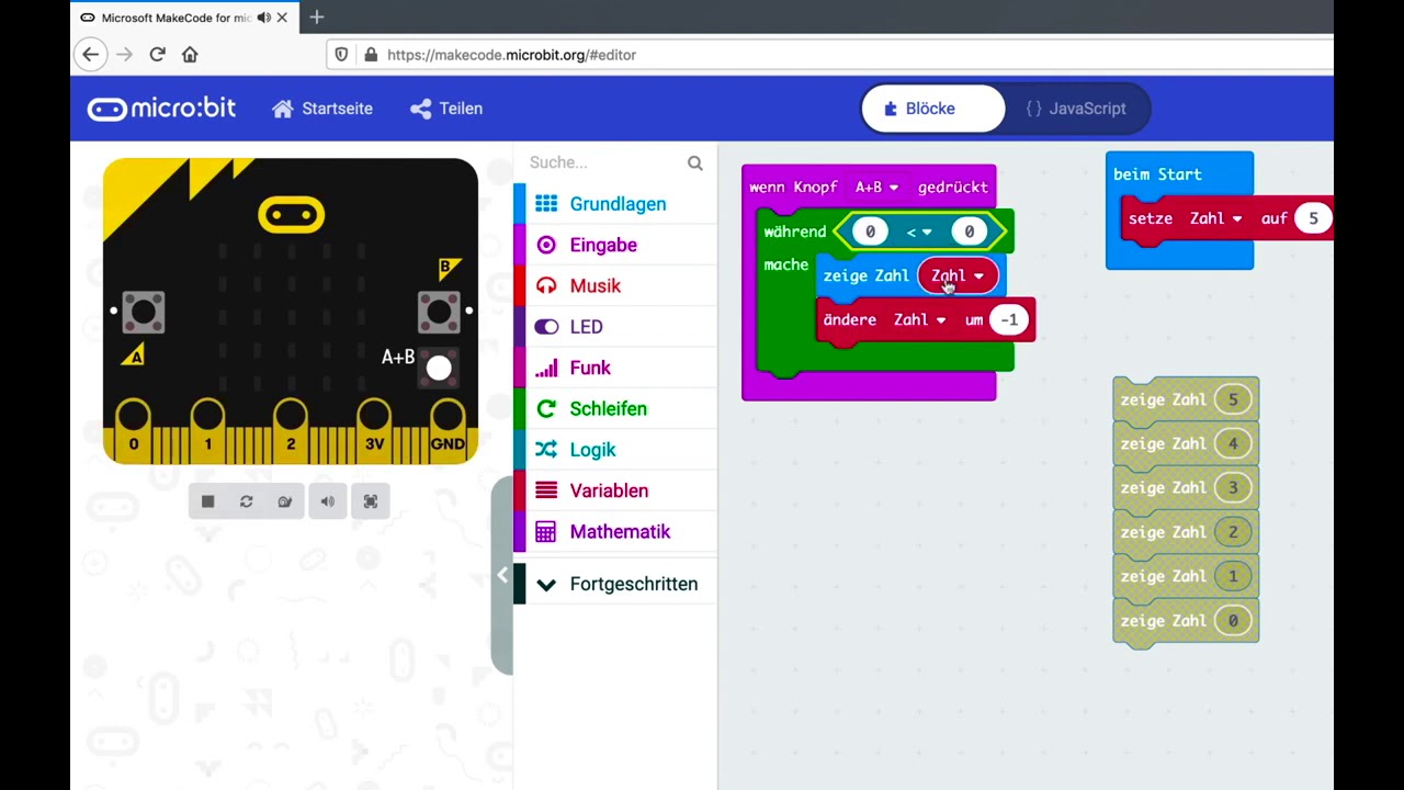 Basics - Variablen (Microbit) - YouTube
