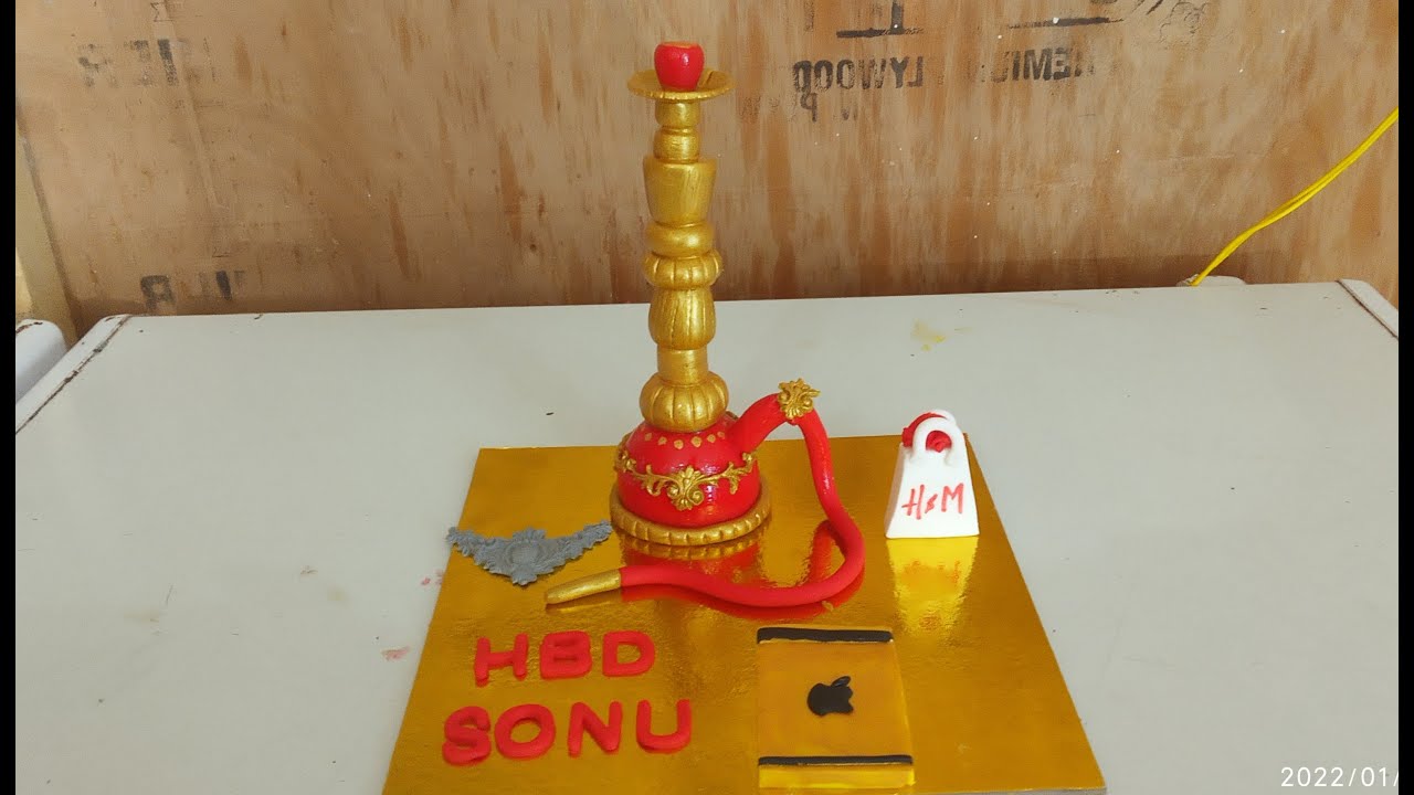 Hukka cake , shisha cake lover ...how to make hukka cake kese bnaye 😚😚 ...