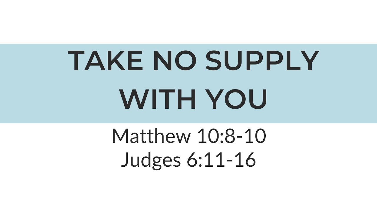 TAKE NO SUPPLY WITH YOU by Ps. Ester Patnon | 7:00 PM | WEDNESDAY ...