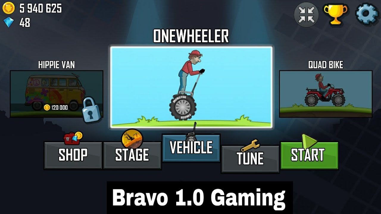 Hill climb racing live stream | onewheeler #11 - YouTube