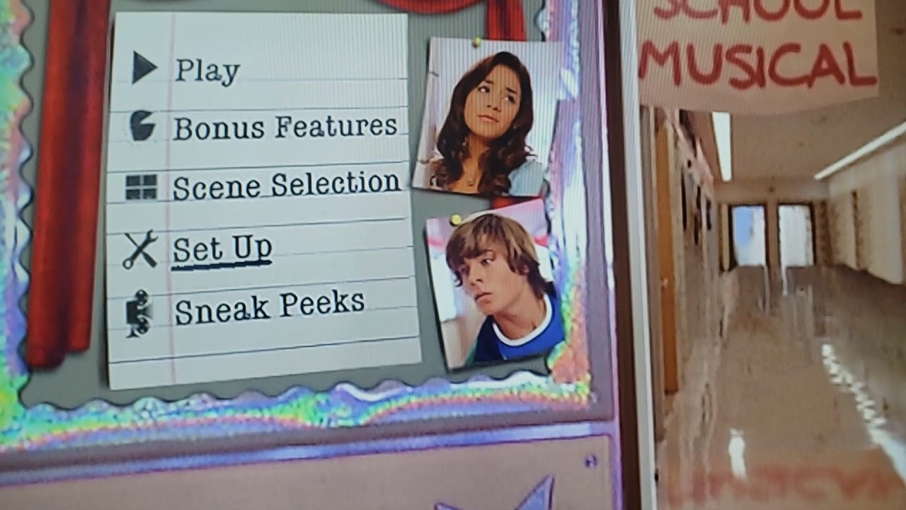 High School Musical Encore Edition DVD menu walkthrough - YouTube