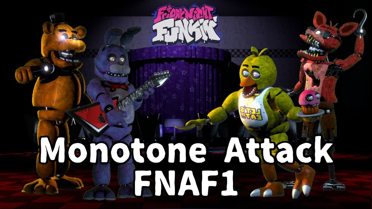 Friday Night Funkin' - Monotone Attack but Freddy And Bonnie And Chica ...