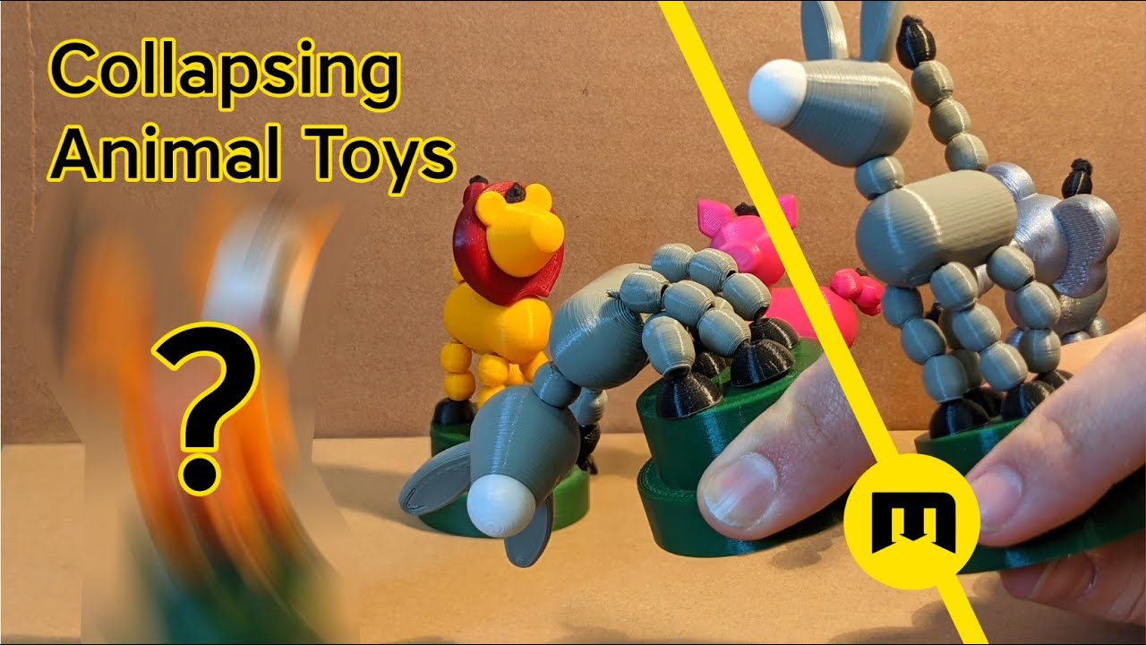Collapsing animal toys (assembly instructions) - YouTube