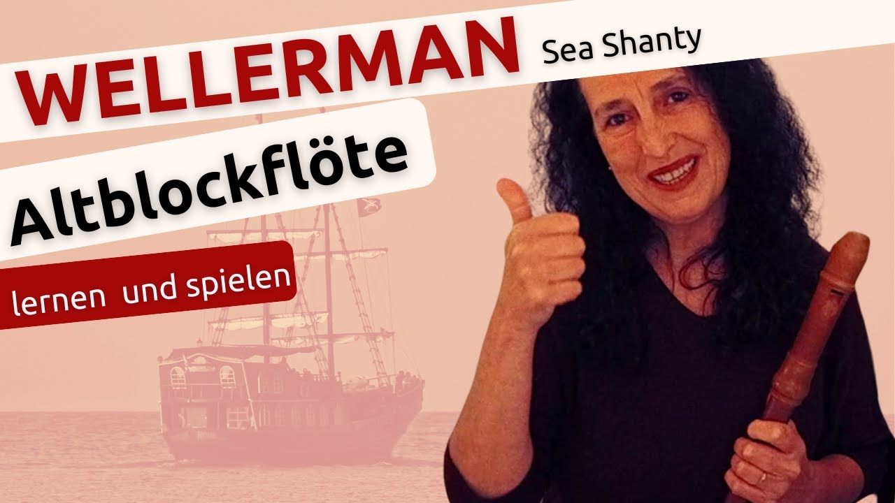 Wellerman - Sea Shanty - Altblockflöte spielen und lernen #recorder # ...