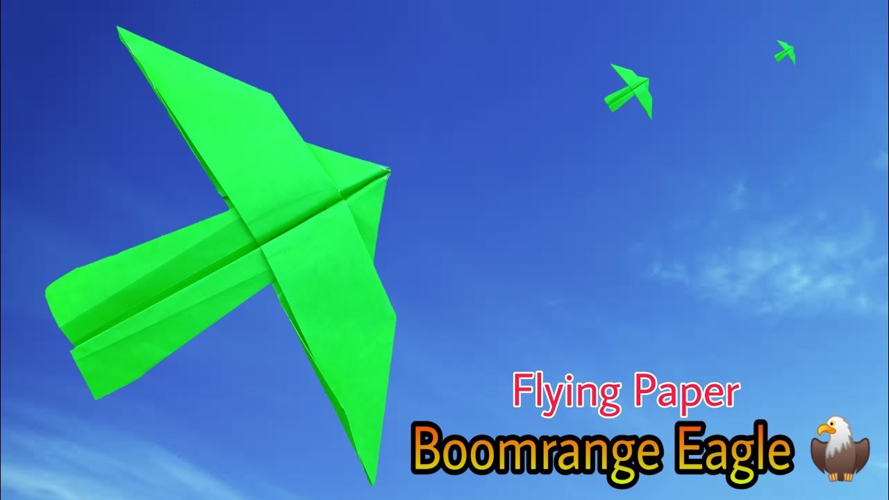 how to make a boomrange paper plane, that fly like a bird, flying paper ...