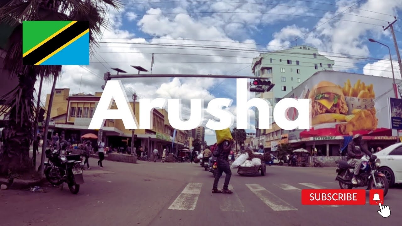 ARUSHA -TANZANIA- Crossing the city... City tour. Travel. Cycling ...
