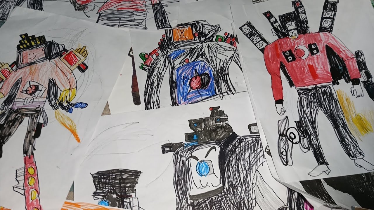 TITAN CAMERAMAN UPGRADED, TITAN TV MAN, TITAN SPEAKERMAN SITTING ON BIG ...