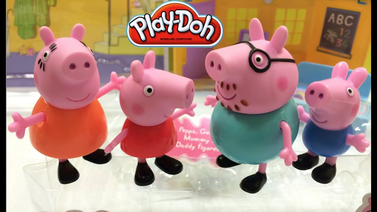 Peppa Pig Family Playset with Peppa Pig, George, Daddy Pig and Mummy ...
