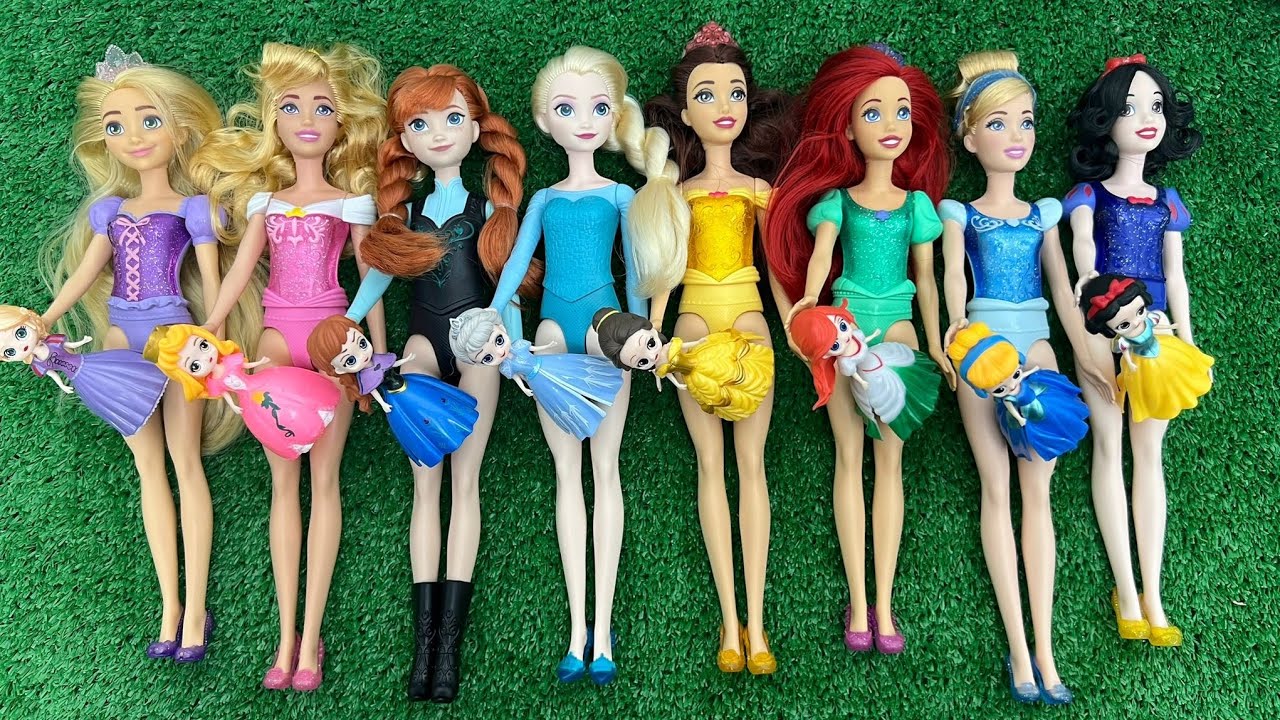ASMR Unboxing Mattel Disney Princess Spin & Reveal Surprise Dolls ...