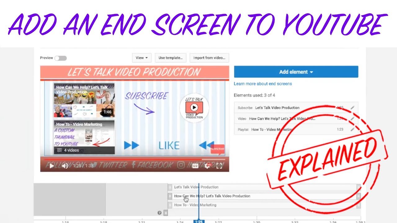 (CLASSIC STUDIO) How Do You Add An End Screen to YouTube? - YouTube
