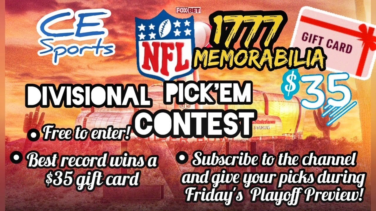 NFL Pick'em Contest || live Friday 9pm pacific || NFL Playoff Preview ...