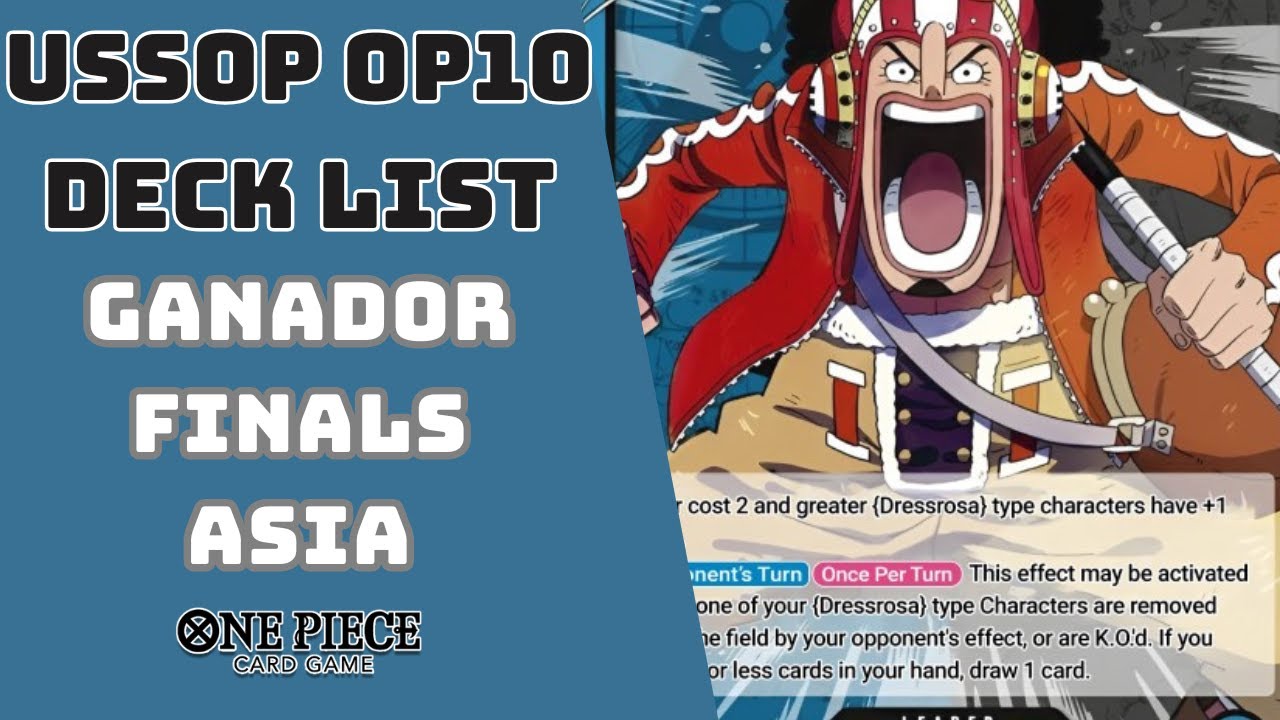[OP10] USSOP WINNER DECK PROFILE | ¡ Lista GANADOR champisonship ASIA ...