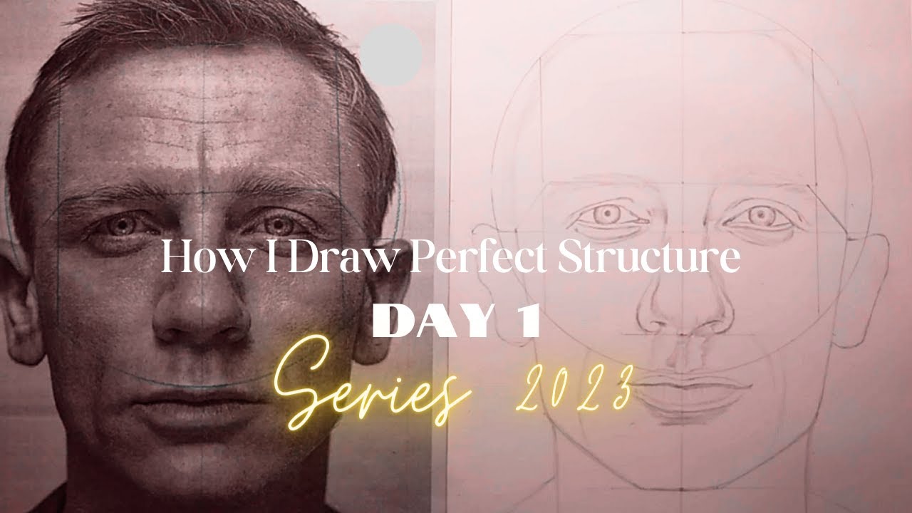 Day 1 | How to draw Portrait Structure Perfect | Step by Step Drawing ...