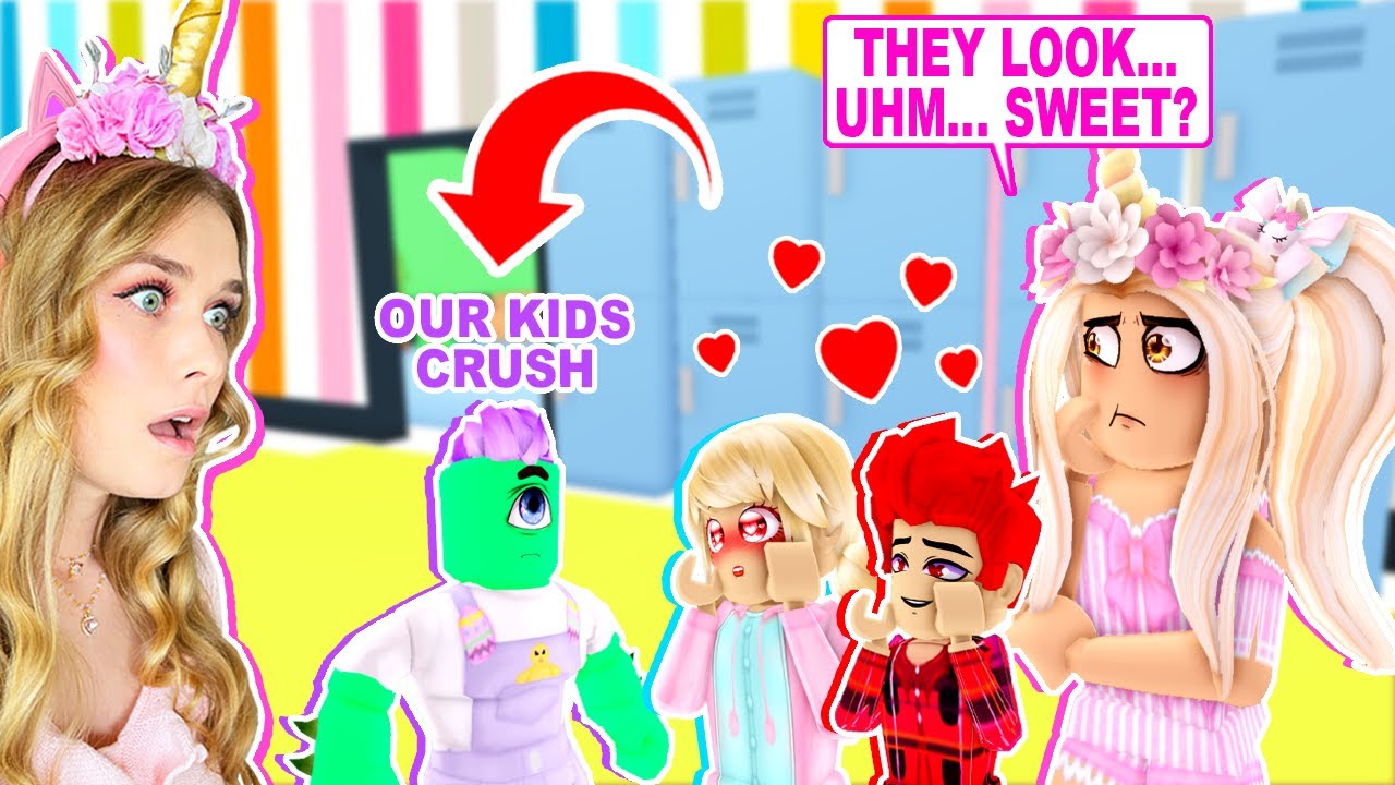 MEETING OUR KIDS CRUSH FOR THE FIRST TIME EVER IN ADOPT ME! (ROBLOX ...