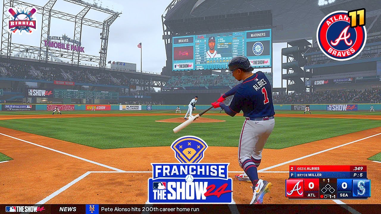 MLB The Show 24 Atlanta Braves vs Seattle Mariners | Ozzie 3 HR ...