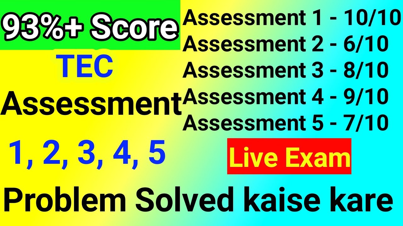 CSC Tec Questions And Answer || Assessment 1 To 5 ( Solved ) - YouTube