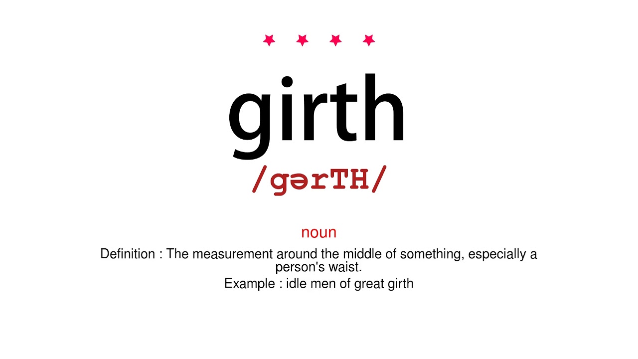 How to pronounce girth - Vocab Today - YouTube